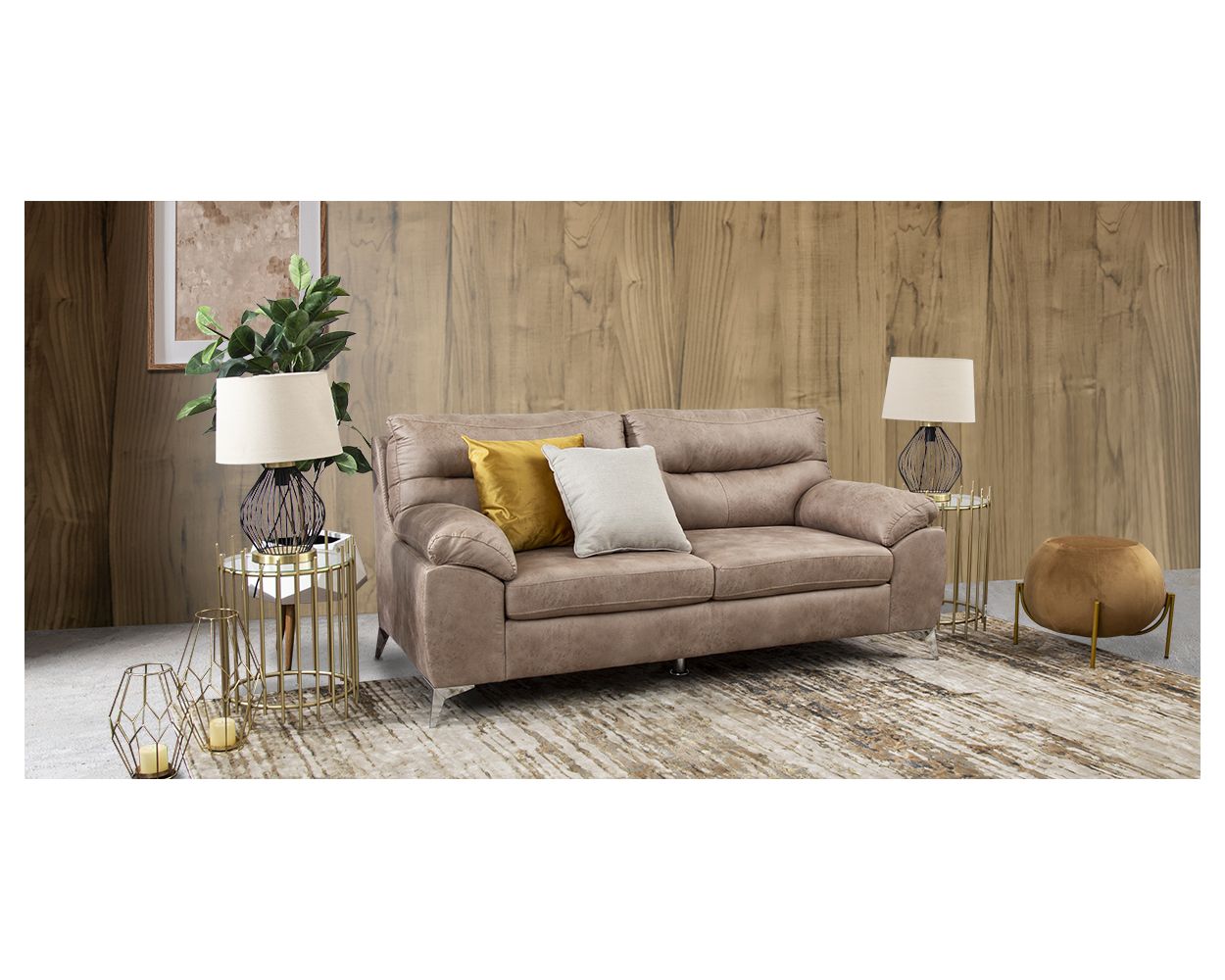 Sofá 3 Plazas Apolo New Montana Beige